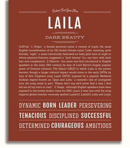 Laila | Name Art Print – Name Stories