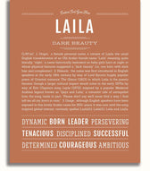 Laila | Name Art Print – Name Stories