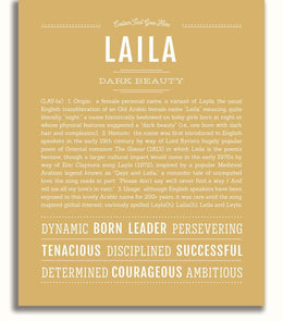 Laila | Name Art Print – Name Stories
