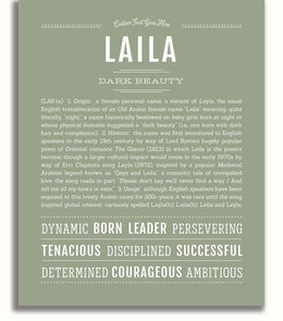 Laila | Name Art Print – Name Stories