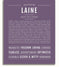 Laine (female) | Name Art Print – Name Stories