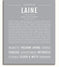 Laine Personalized Name Meaning Art Prints – Name Stories