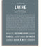 Laine (female) | Name Art Print – Name Stories