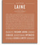 Laine Personalized Name Meaning Art Prints – Name Stories