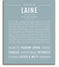 Laine Personalized Name Meaning Art Prints – Name Stories