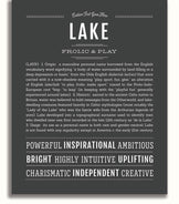 Lake | Name Art Print – Name Stories