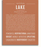 Lake | Name Art Print – Name Stories