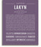 Lakyn | Name Art Print – Name Stories