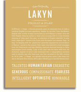 Lakyn | Name Art Print – Name Stories