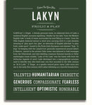 Lakyn | Name Art Print – Name Stories