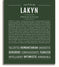 Lakyn | Name Art Print – Name Stories