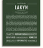 Lakyn | Name Art Print – Name Stories