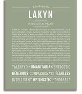 Lakyn | Name Art Print – Name Stories
