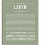 Lakyn | Name Art Print – Name Stories