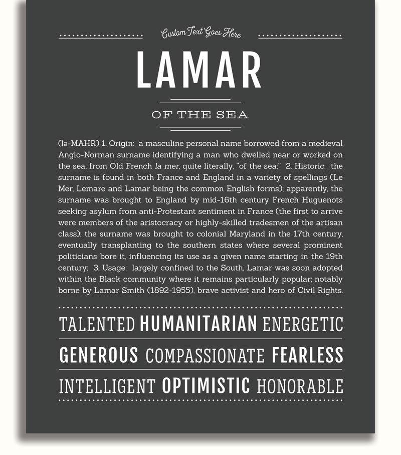 Lamar | Name Art Print – Name Stories