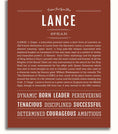 Lance | Name Art Print – Name Stories