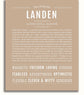 Landen | Name Art Print – Name Stories