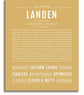 Landen | Name Art Print – Name Stories