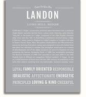 Landon | Name Art Print – Name Stories
