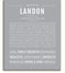 Landon | Name Art Print – Name Stories