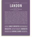 Landon | Name Art Print – Name Stories