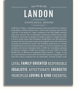 Landon | Name Art Print – Name Stories