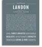 Landon | Name Art Print – Name Stories