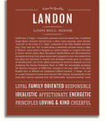 Landon | Name Art Print – Name Stories