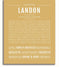 Landon | Name Art Print – Name Stories