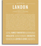 Landon Personalized Name Meaning Art Prints – Name Stories