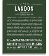 Landon | Name Art Print – Name Stories
