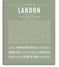 Landon | Name Art Print – Name Stories