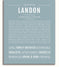 Landon | Name Art Print – Name Stories