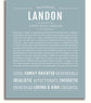 Landon | Name Art Print – Name Stories