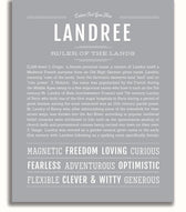 Landree | Name Art Print – Name Stories