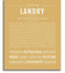 Landry (female) | Name Art Print – Name Stories