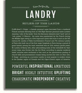 Landry (female) | Name Art Print – Name Stories