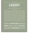 Landry Personalized Name Meaning Art Prints – Name Stories