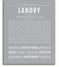 Landry (male) | Name Art Print – Name Stories
