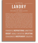 Landry Personalized Name Meaning Art Prints – Name Stories