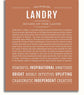 Landry Personalized Name Meaning Art Prints – Name Stories