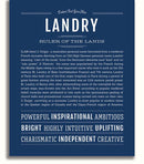Landry (male) | Name Art Print – Name Stories