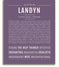 Landyn (male) | Name Art Print – Name Stories