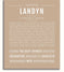 Landyn (male) | Name Art Print – Name Stories