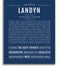 Landyn (male) | Name Art Print – Name Stories