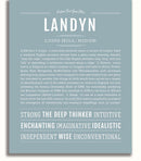Landyn (male) | Name Art Print – Name Stories