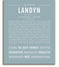 Landyn (male) | Name Art Print - Personalized Custom Gifts – Name Stories