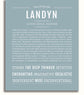 Landyn (male) | Name Art Print – Name Stories