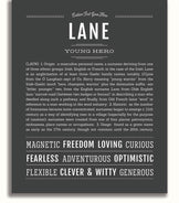 Lane | Name Art Print – Name Stories