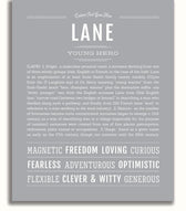 Lane | Name Art Print – Name Stories